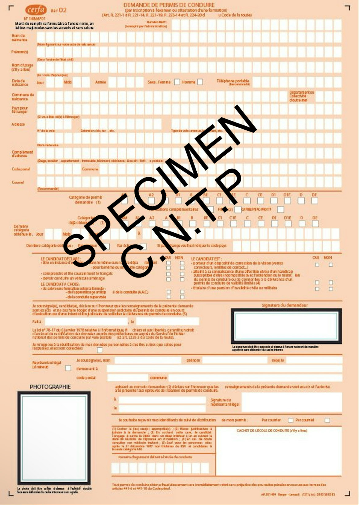 Cerfa 02, l'attestation d'inscription au permis